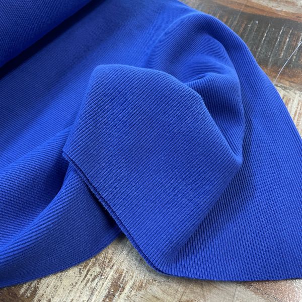 Royal Blue Cotton Ribbing – Weft And Warp