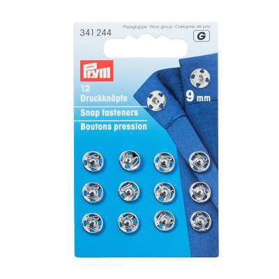 Prym Silver Snap fasteners - various sizes – Weft And Warp
